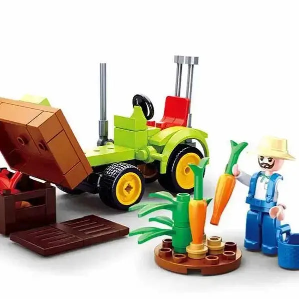 Harvest Farm Tractor Building Brick Kit (80 Pcs)